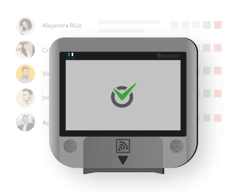 Máquina de fichar el registro horario - Control Laboral