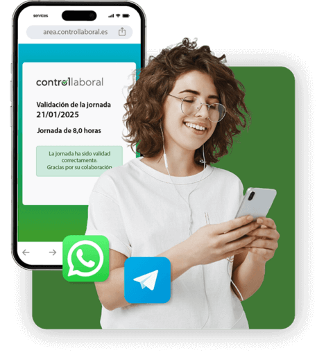 Fichaje por WhatsApp o Telegram - Control Laboral